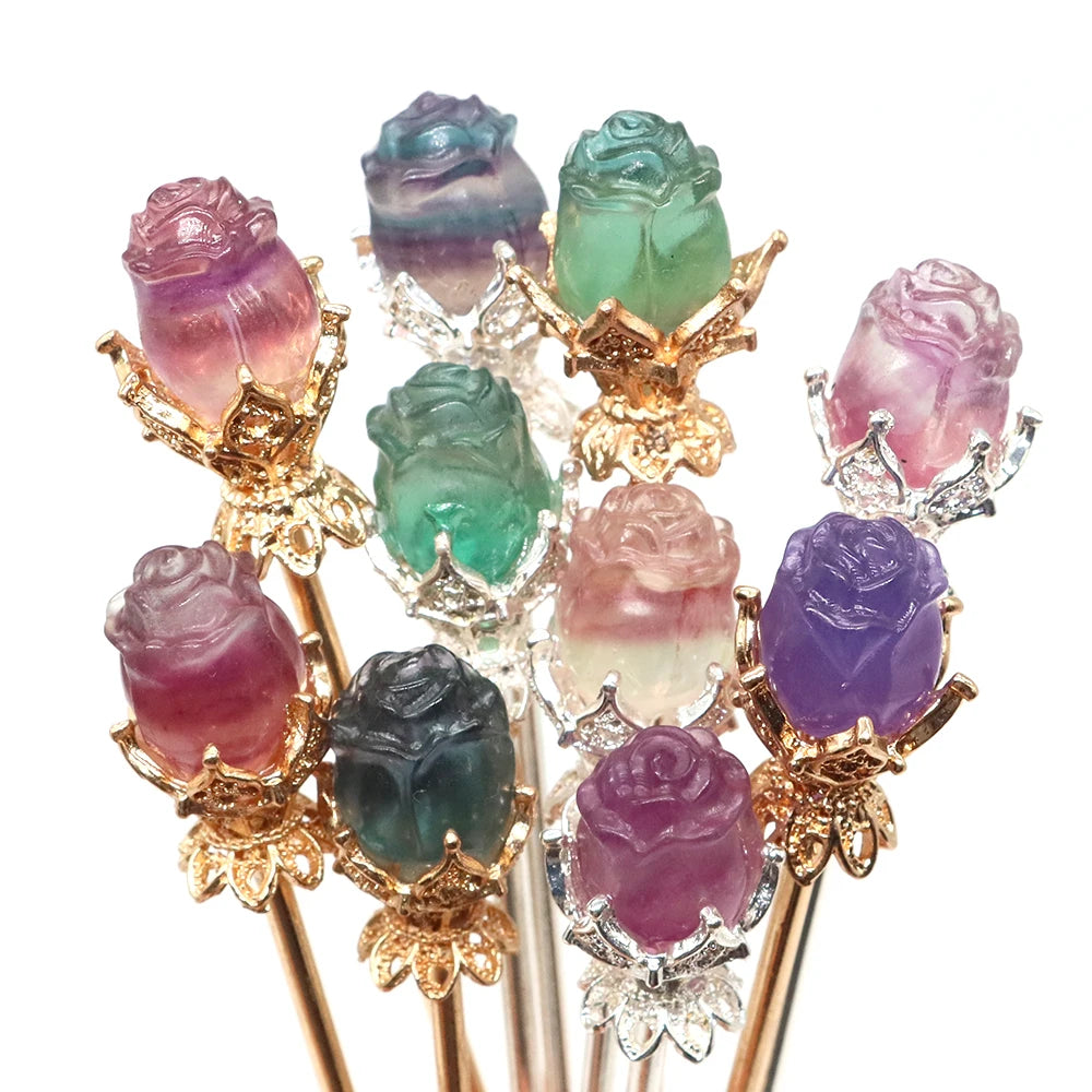 Fluorite Hair Stick – Simmon Crystal Wholesale