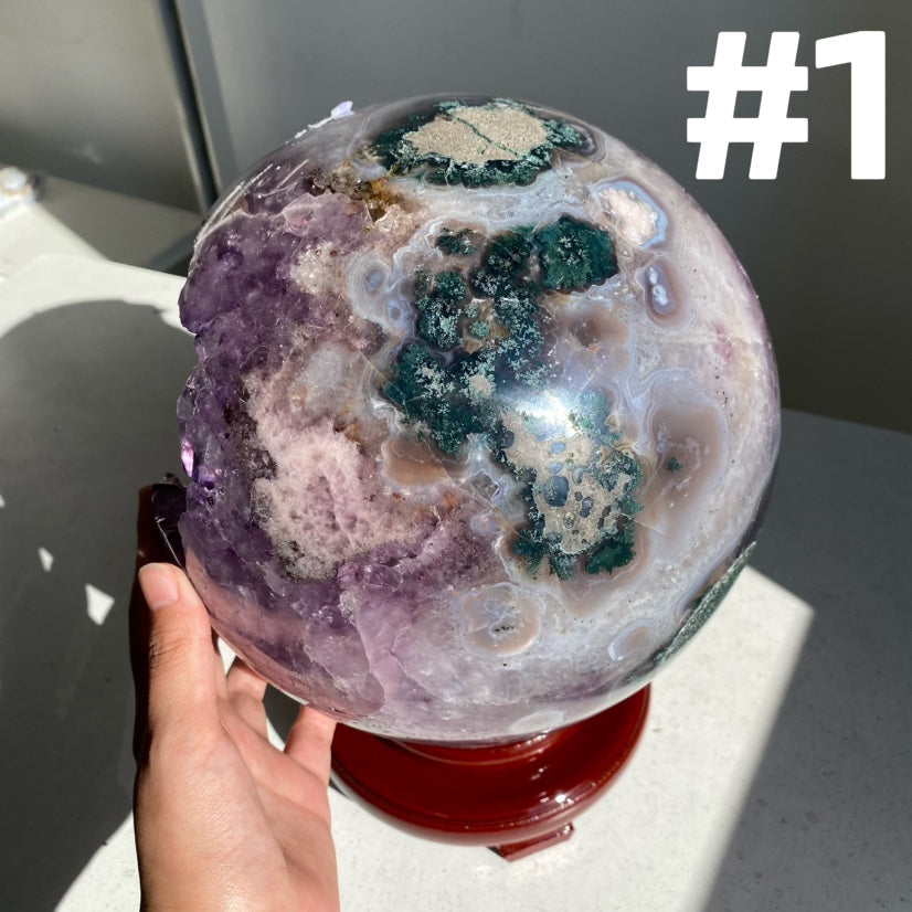 Amethyst Druzy Big Sphere – Simmon Crystal Wholesale