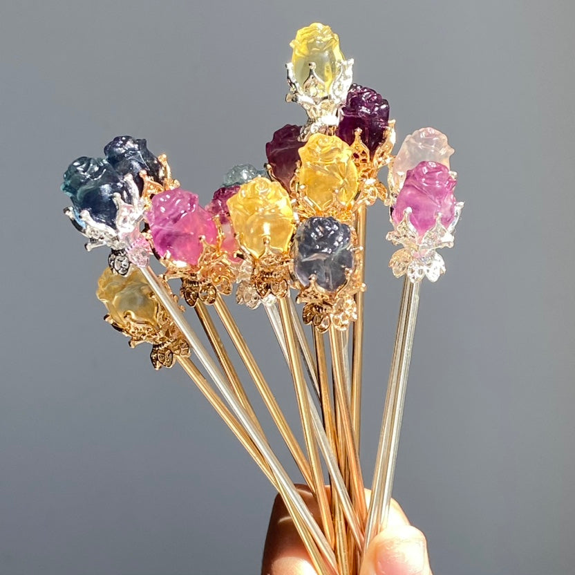 Fluorite Hair Stick – Simmon Crystal Wholesale