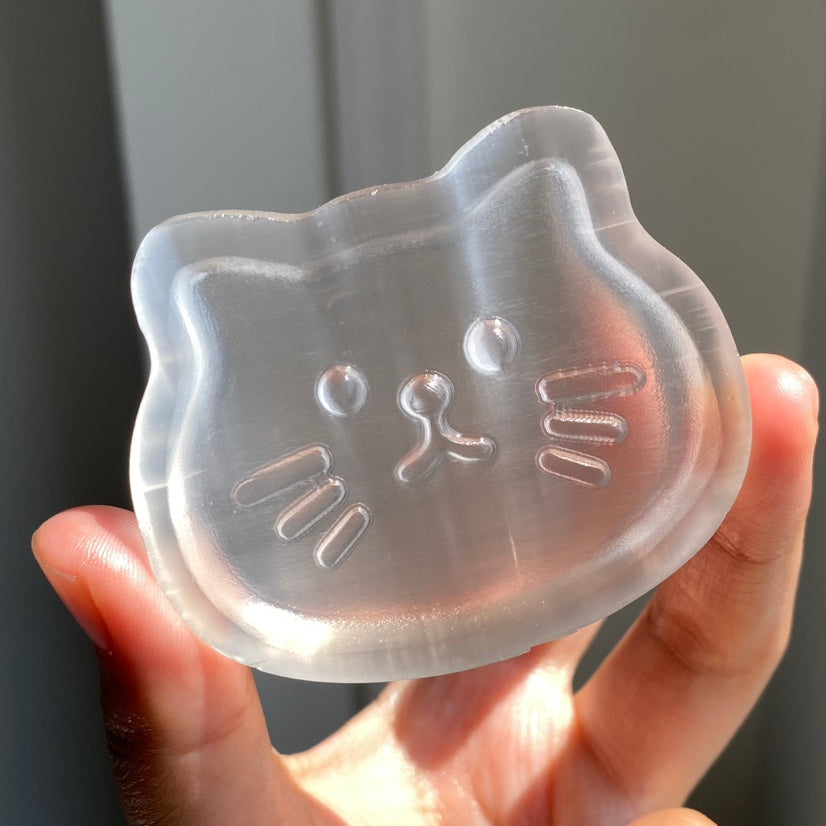 Selenite Cat Tray – Simmon Crystal Wholesale