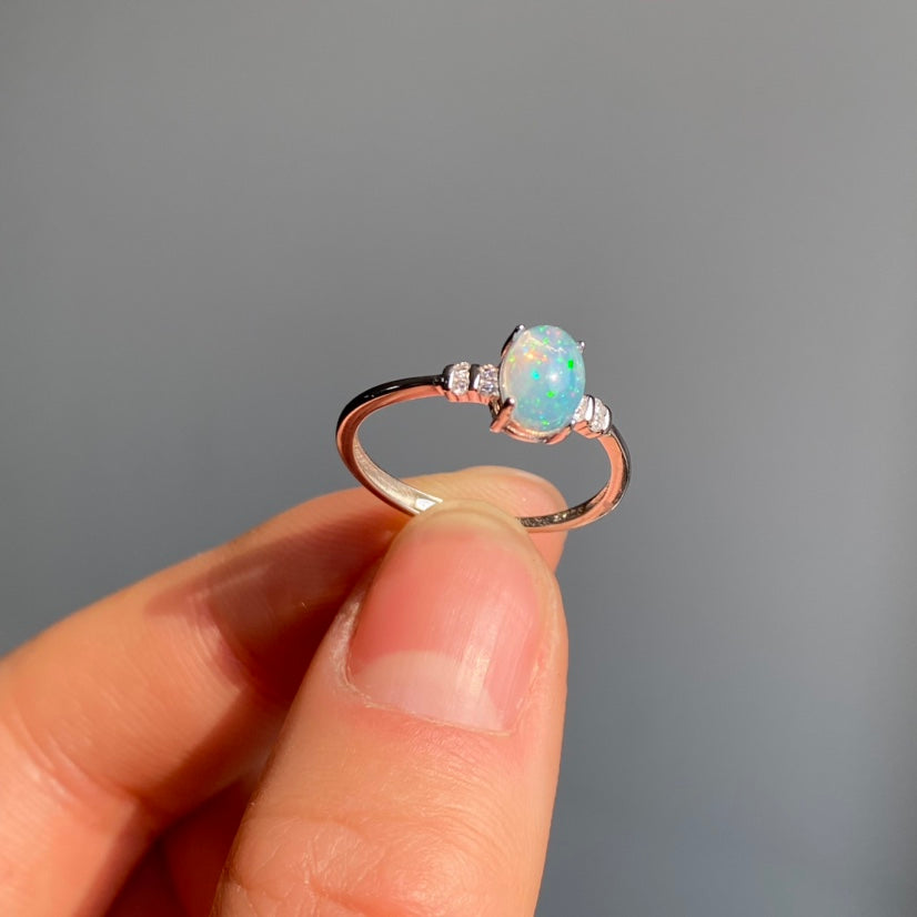 Australian Opal Sterling Silver Ring – Simmon Crystal Wholesale