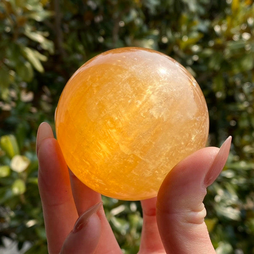 Honey Calcite Sphere – Simmon Crystal Wholesale
