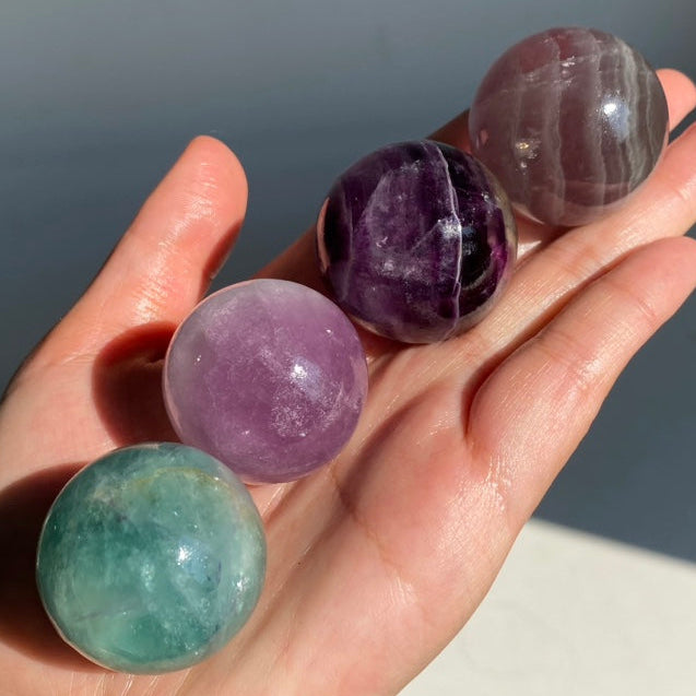 Fluorite Small Sphere (imperfect) – Simmon Crystal Wholesale