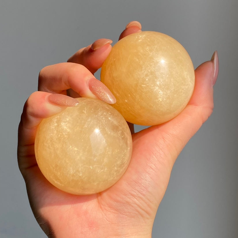 Honey Calcite Sphere – Simmon Crystal Wholesale
