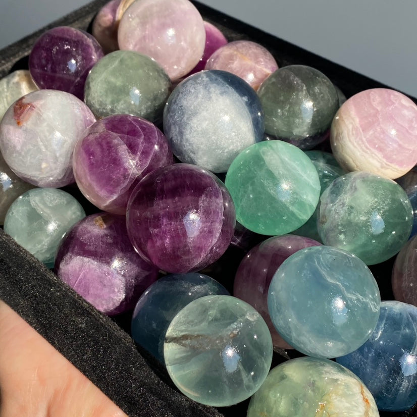 Fluorite Small Sphere (imperfect) – Simmon Crystal Wholesale