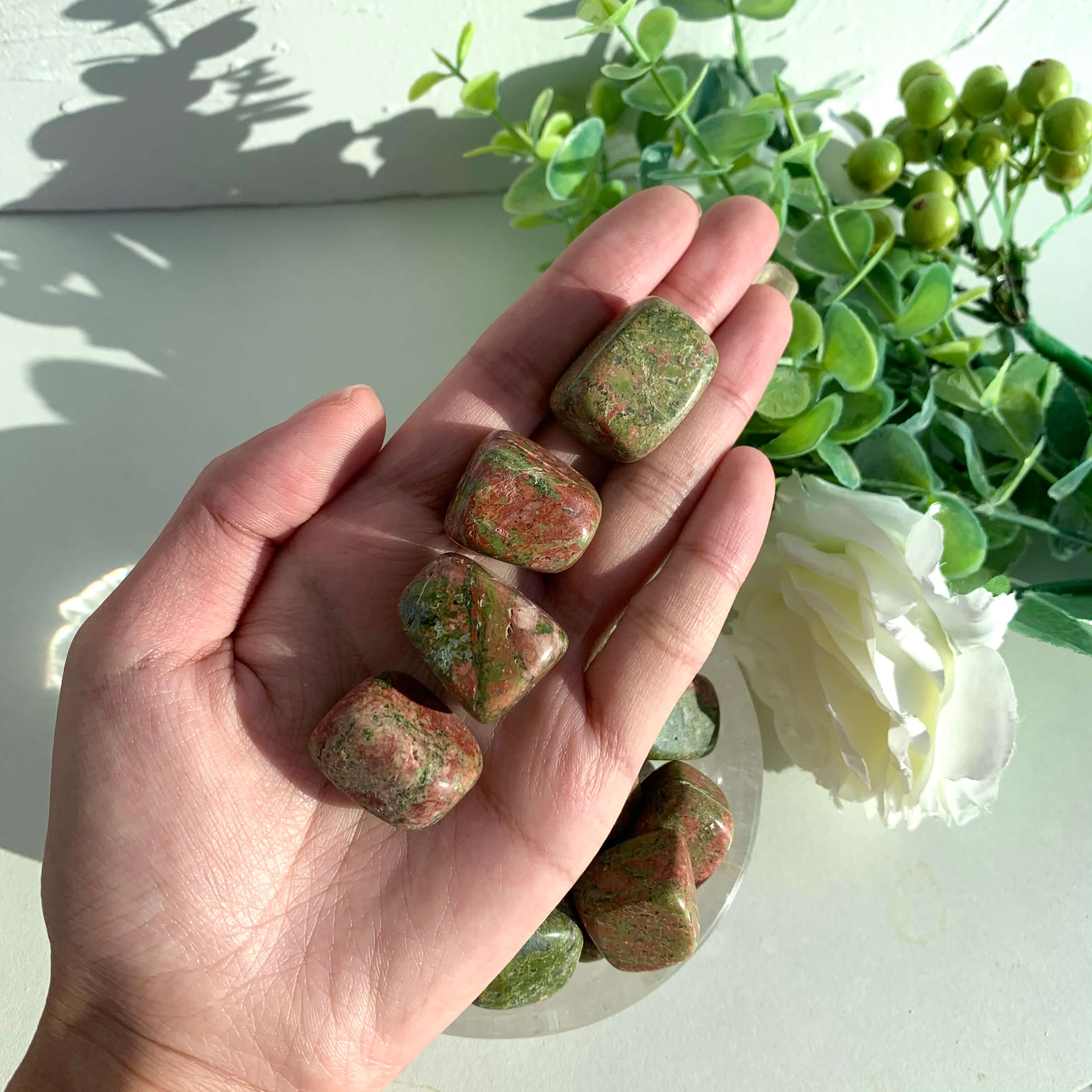 Unakite Tumble – Simmon Crystal Wholesale