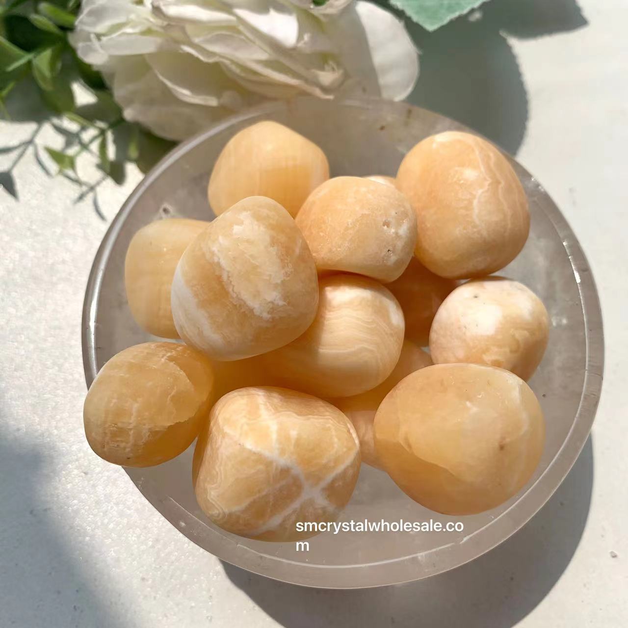 Orange Calcite Tumble – Simmon Crystal Wholesale