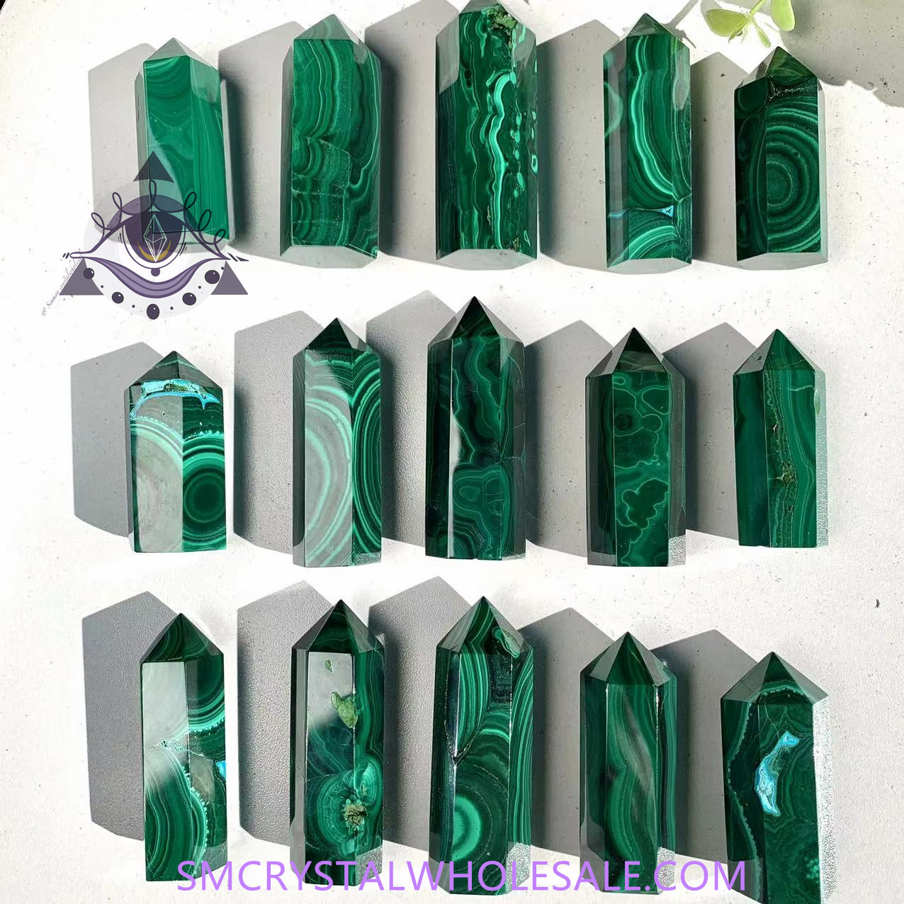 Small Malachite Tower – Simmon Crystal Wholesale