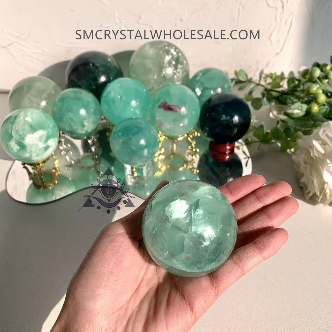 Baja Blast Fluorite Big Spheres – Simmon Crystal Wholesale
