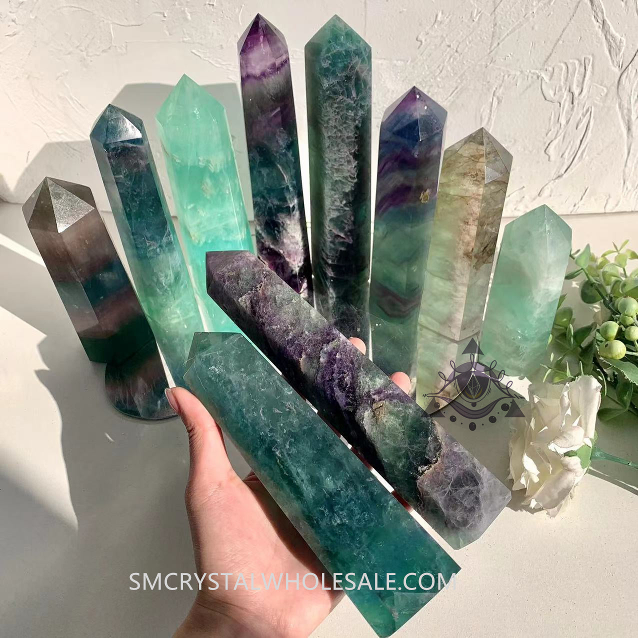 Big Fluorite Tower – Simmon Crystal Wholesale